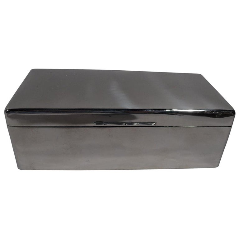 English Modern Sterling Silver Desk Box For Sale at 1stDibs