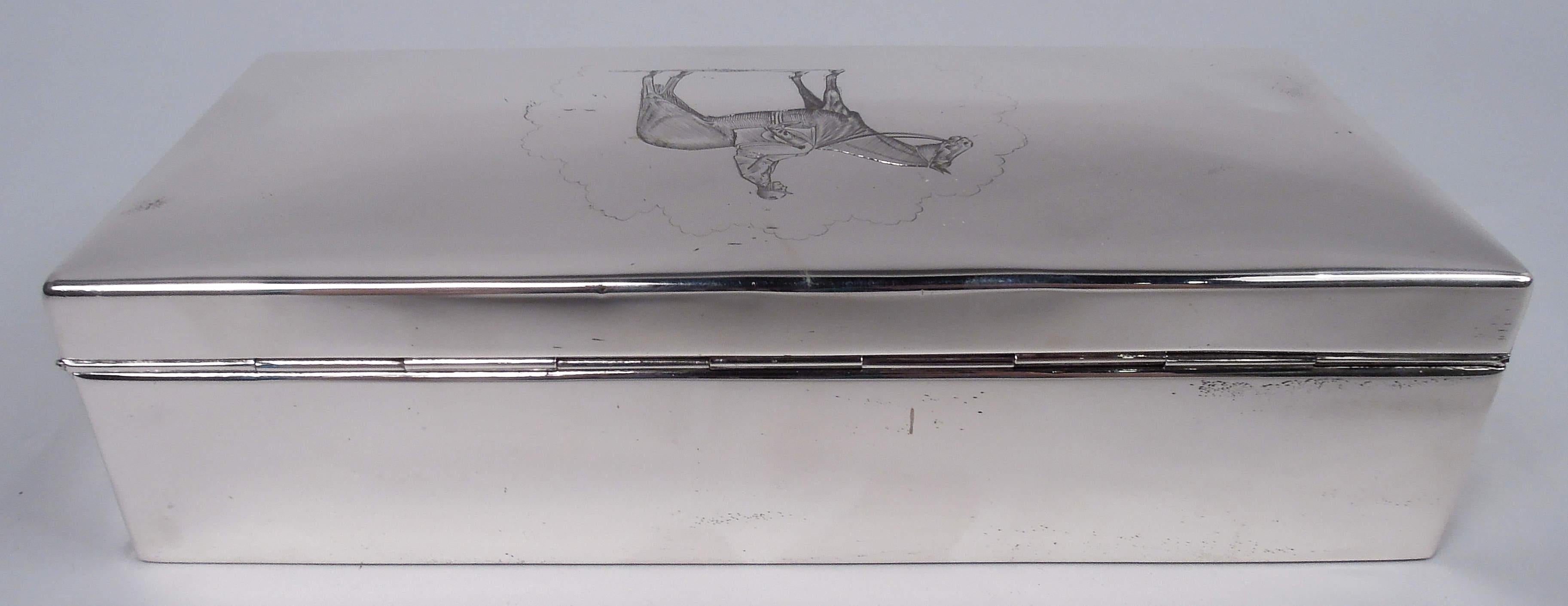English Modern Sterling Silver Horse Box For Sale at 1stDibs