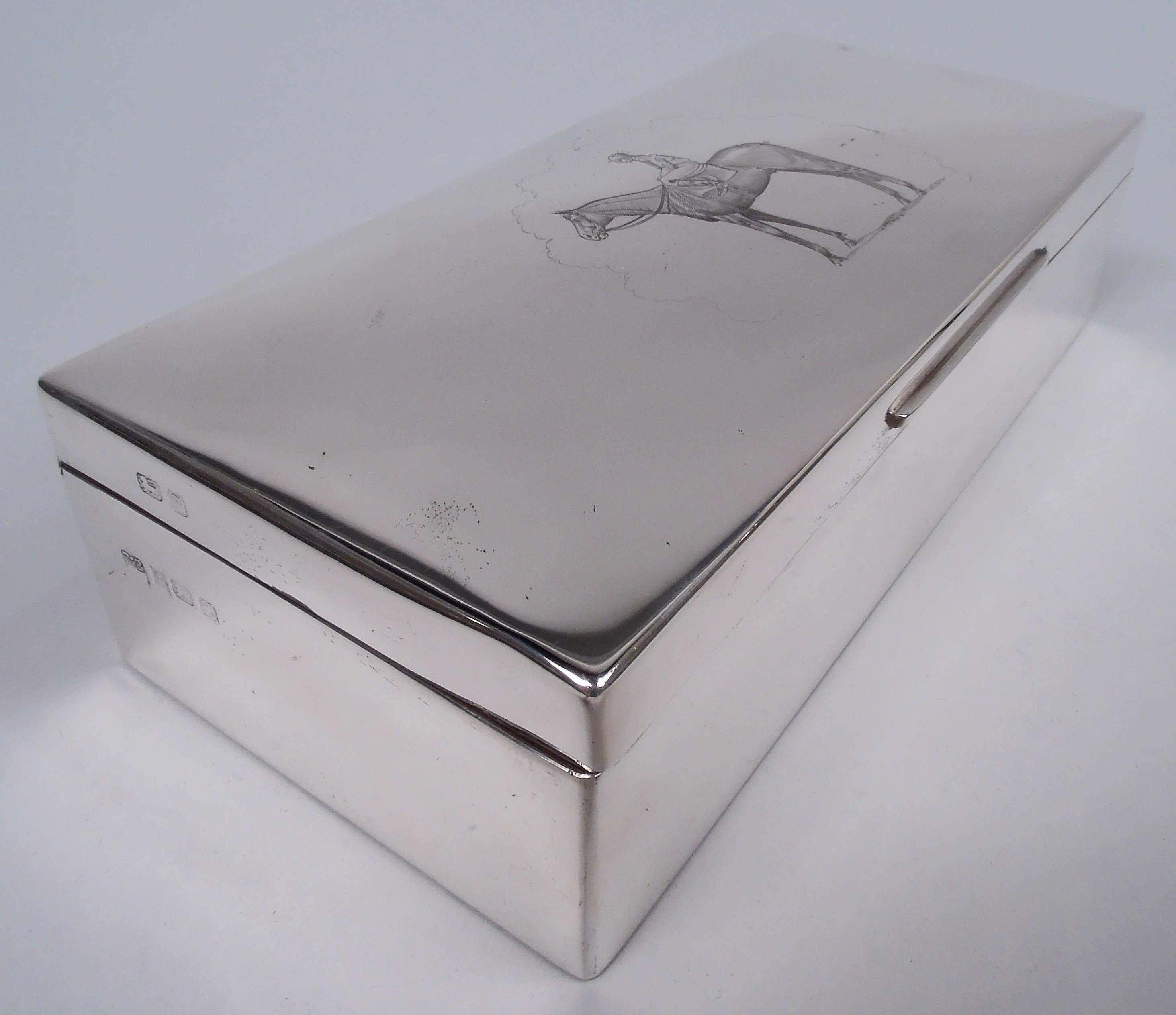 English Modern Sterling Silver Horse Box For Sale at 1stDibs