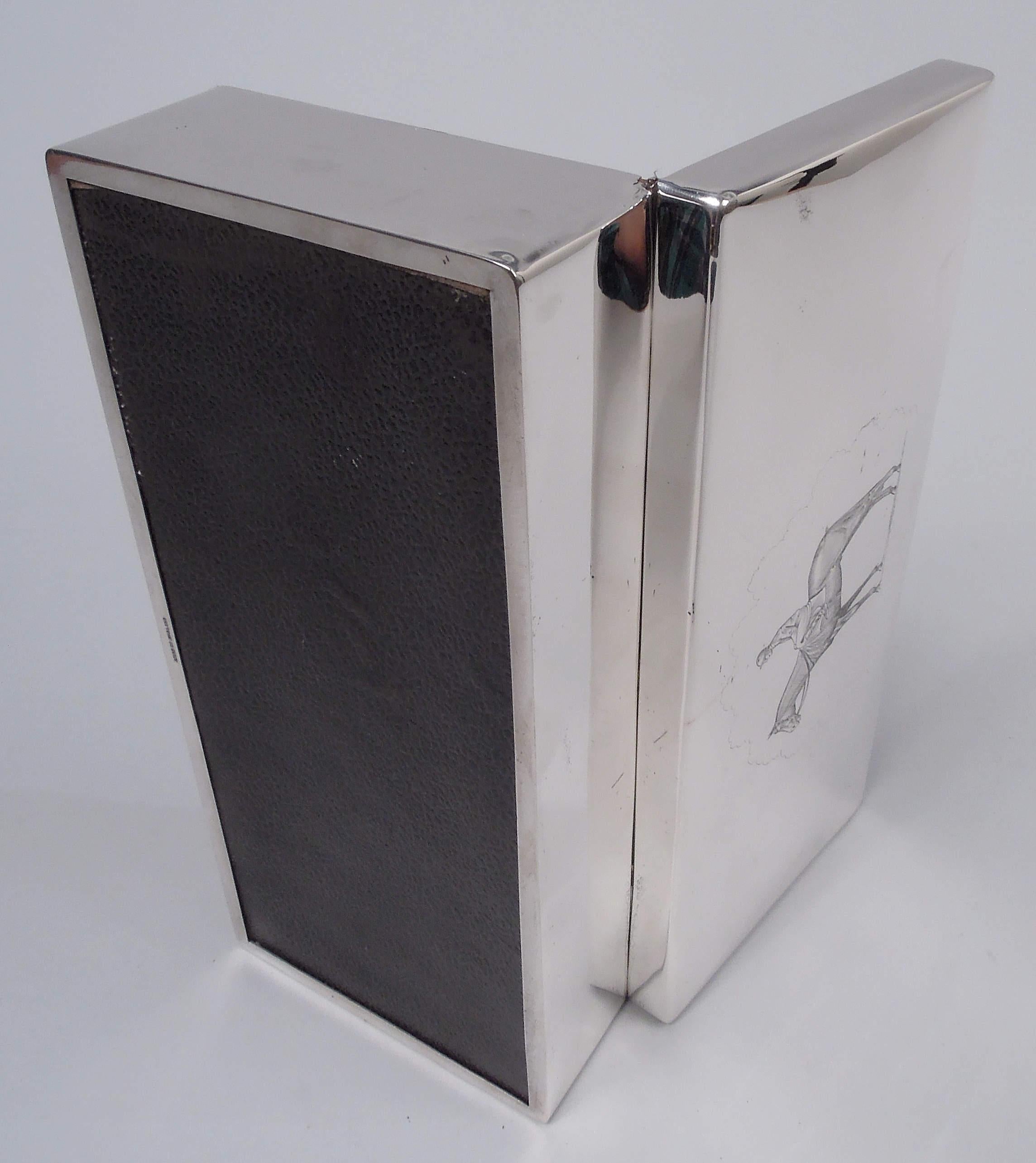 English Modern Sterling Silver Horse Box For Sale at 1stDibs