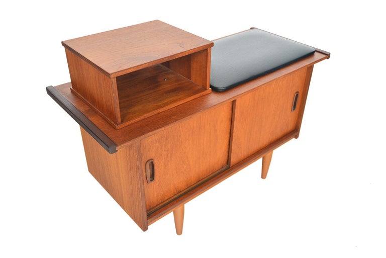 English Modern Teak Telephone Bench by Jentique For Sale at 1stDibs