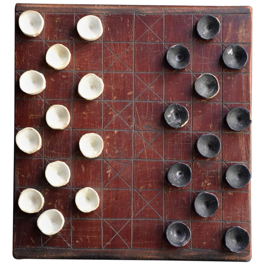 English Nautical Sailors Folk Art 19th Century Drafts Board Game at 1stDibs