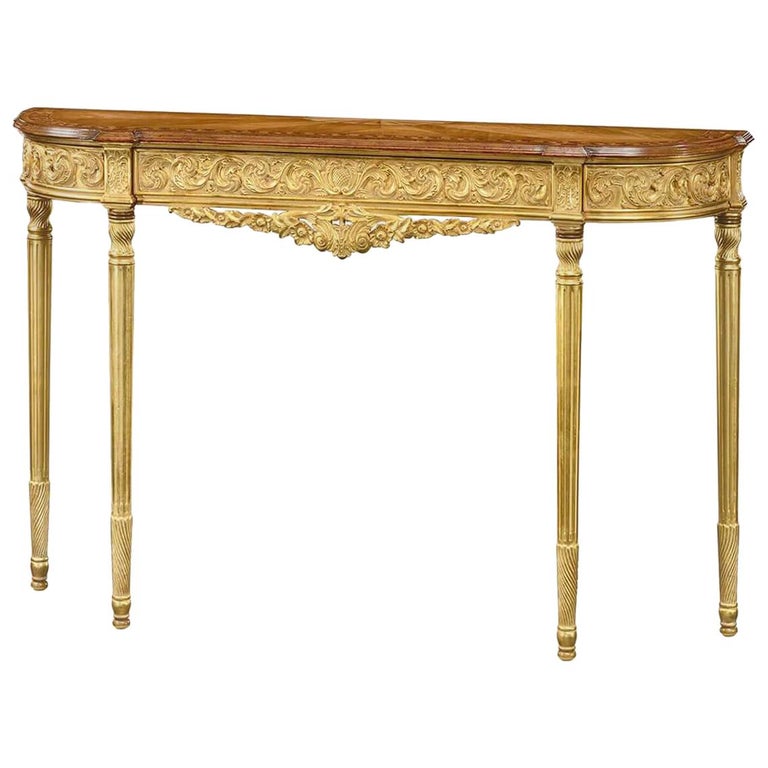 English Neoclassic Giltwood Console For Sale at 1stDibs
