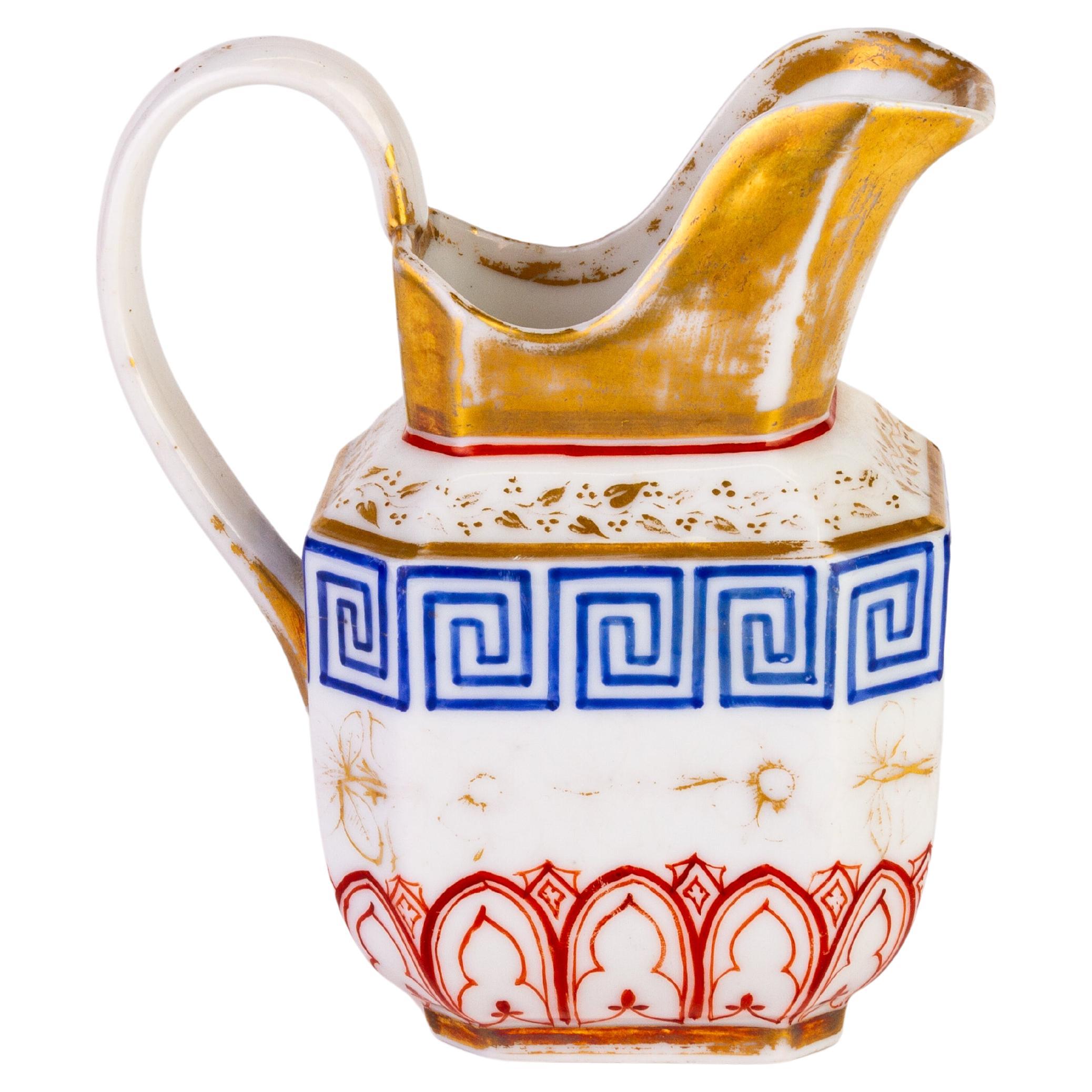 English Neoclassical Regency Porcelain Pitcher Jug 19th Century For ...