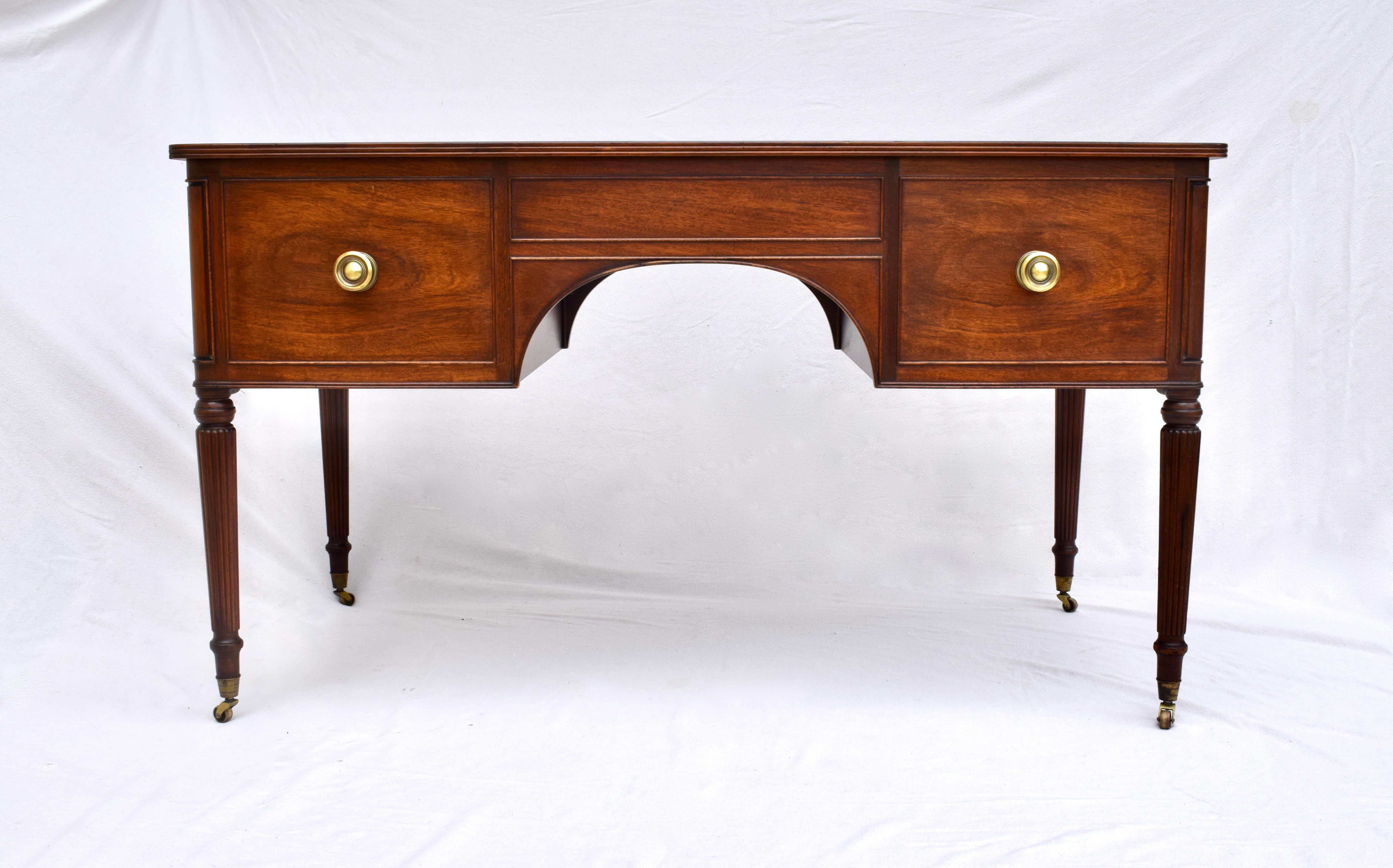 English Neoclassical Sheraton Style Desk by Kittinger at 1stDibs