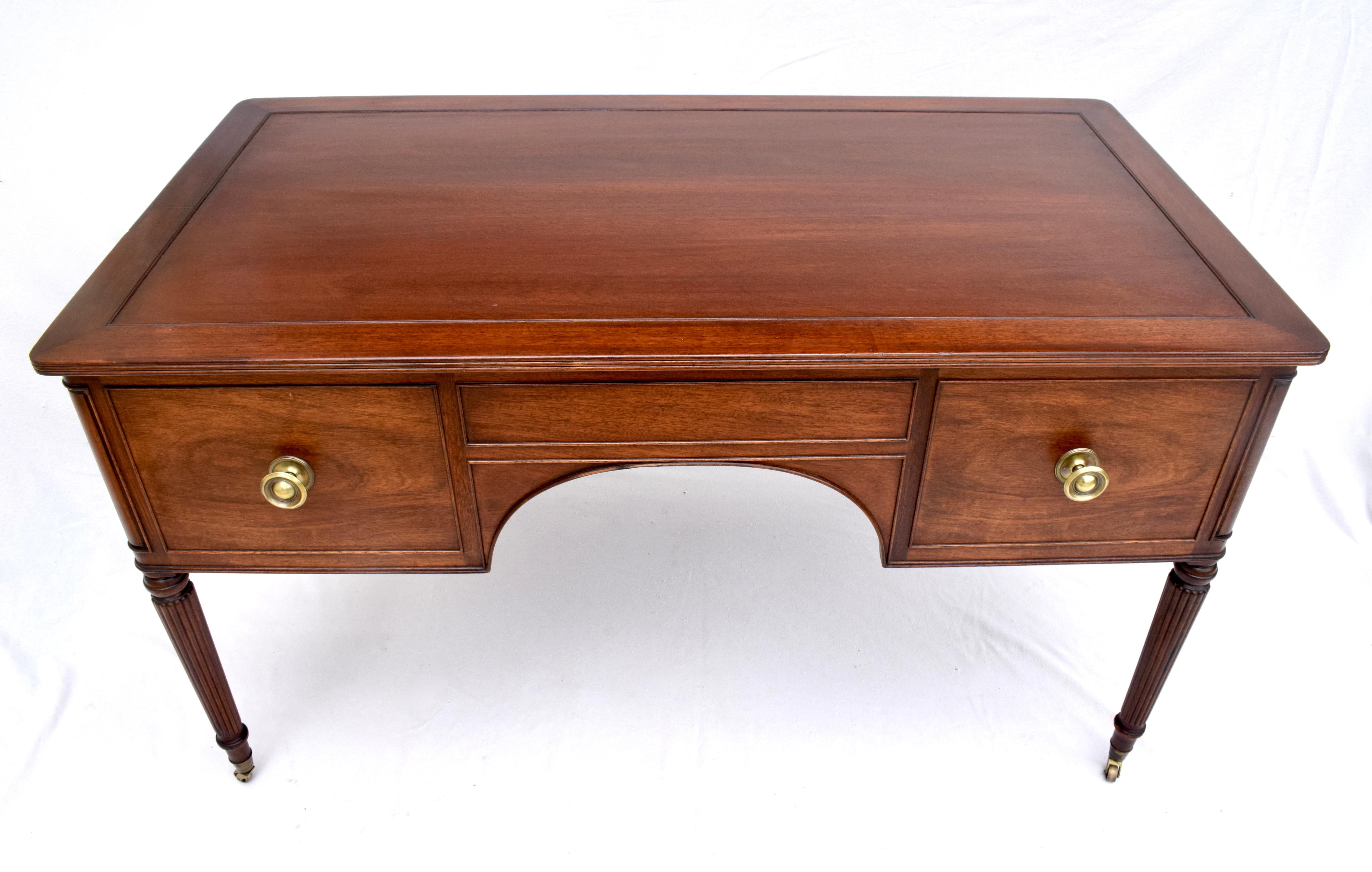English Neoclassical Sheraton Style Desk by Kittinger at 1stDibs