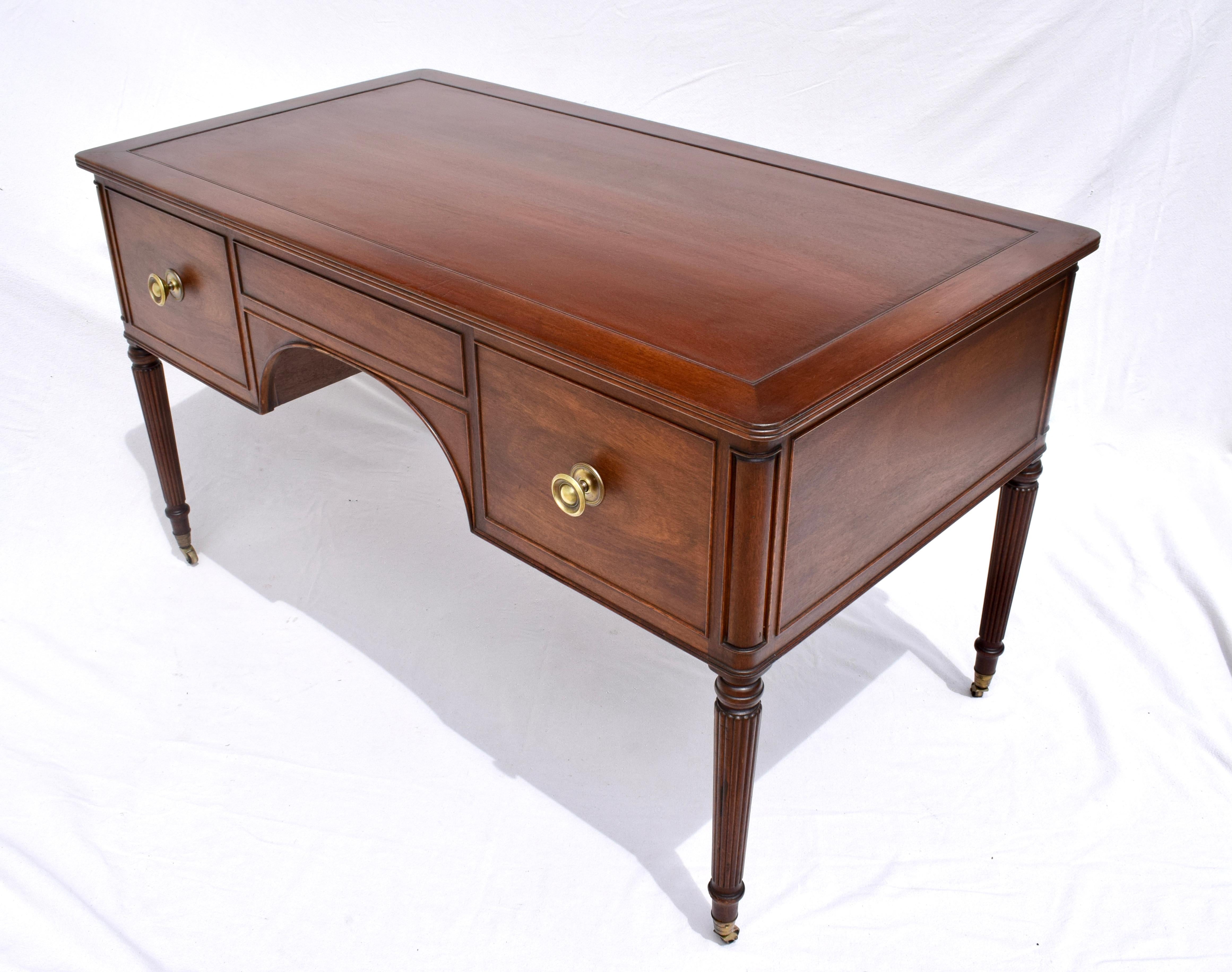 English Neoclassical Sheraton Style Desk by Kittinger at 1stDibs