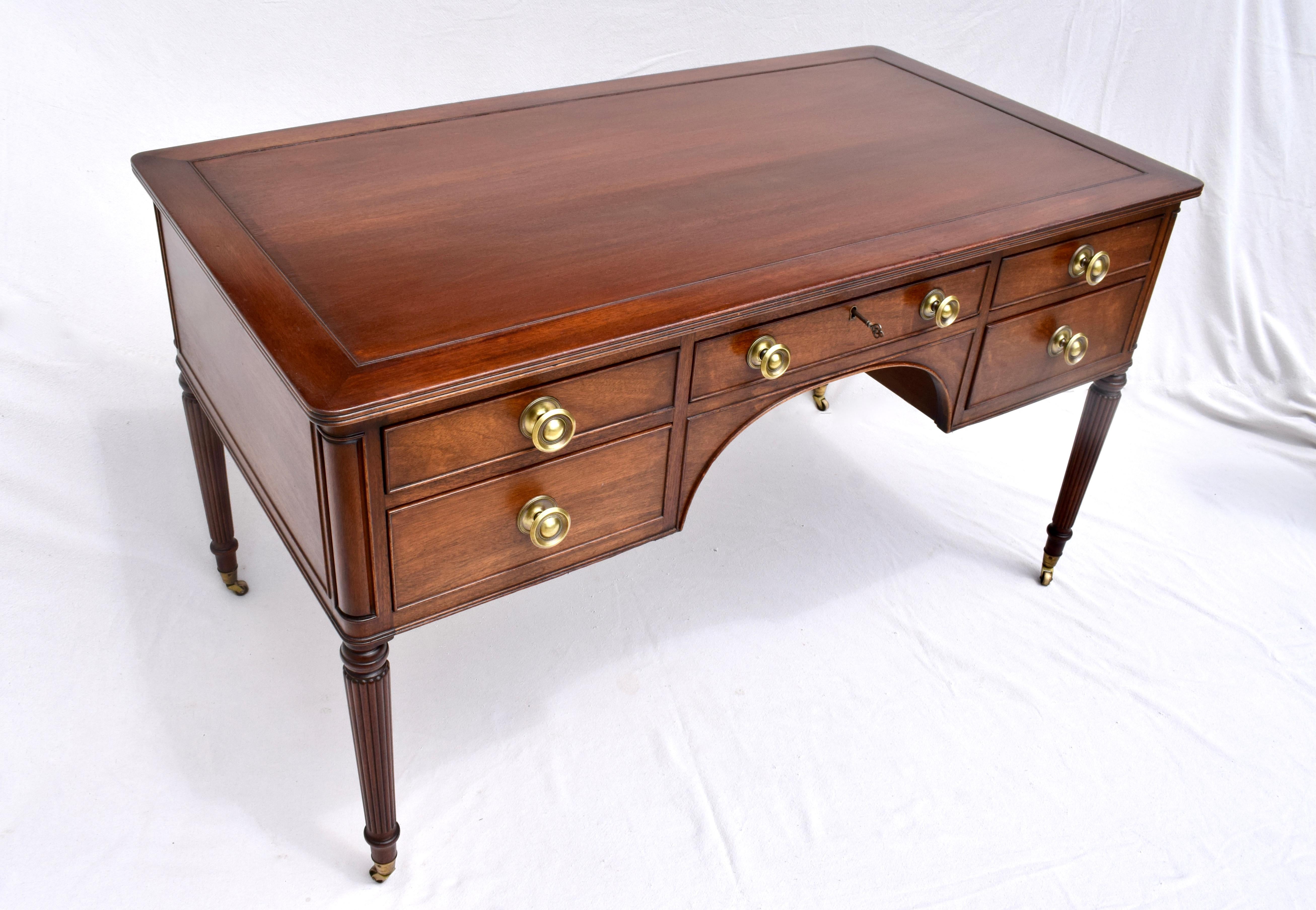 English Neoclassical Sheraton Style Desk by Kittinger at 1stDibs