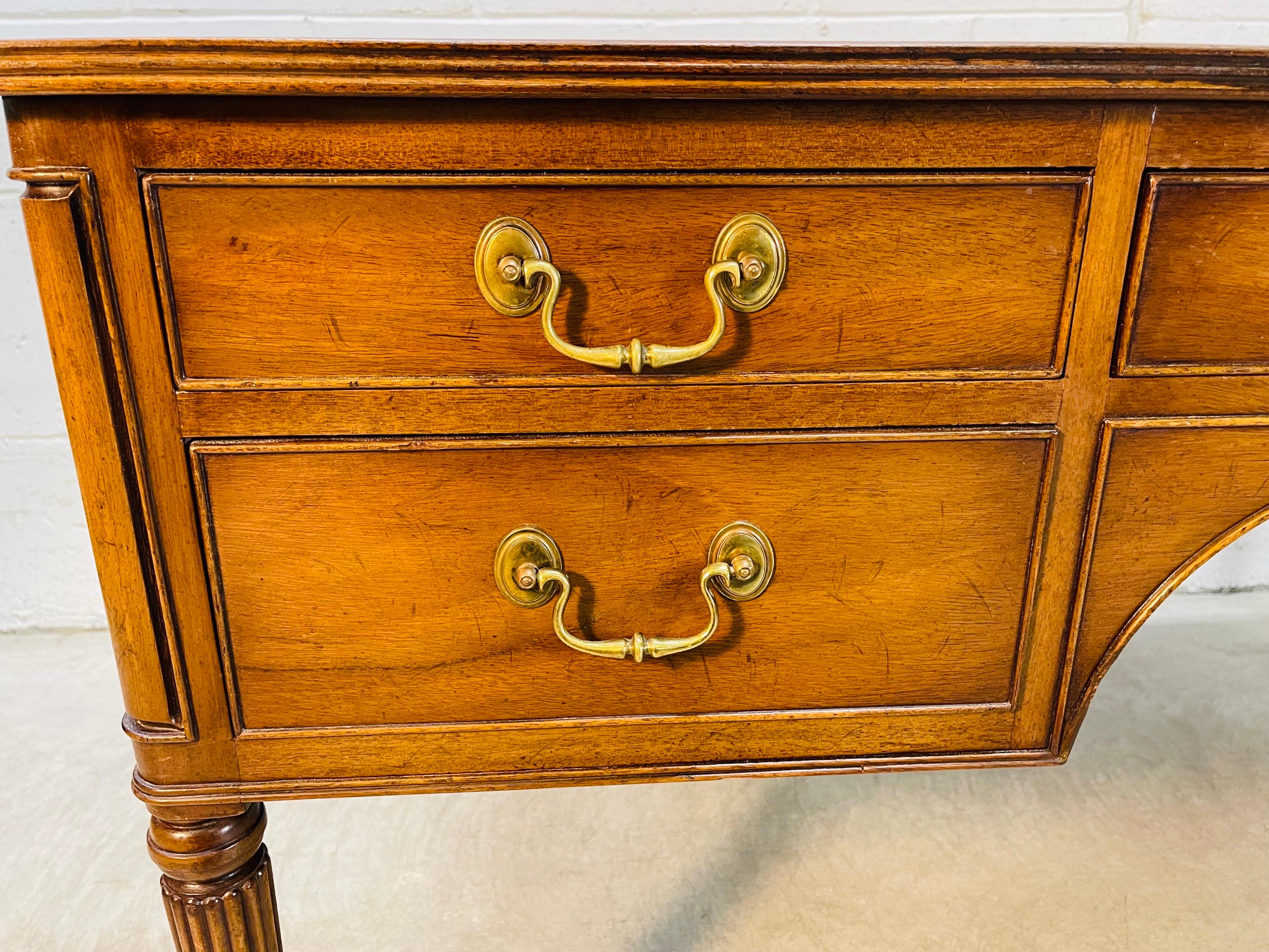 English Neoclassical Sheraton Style Mahogany Desk by Kittinger For Sale ...