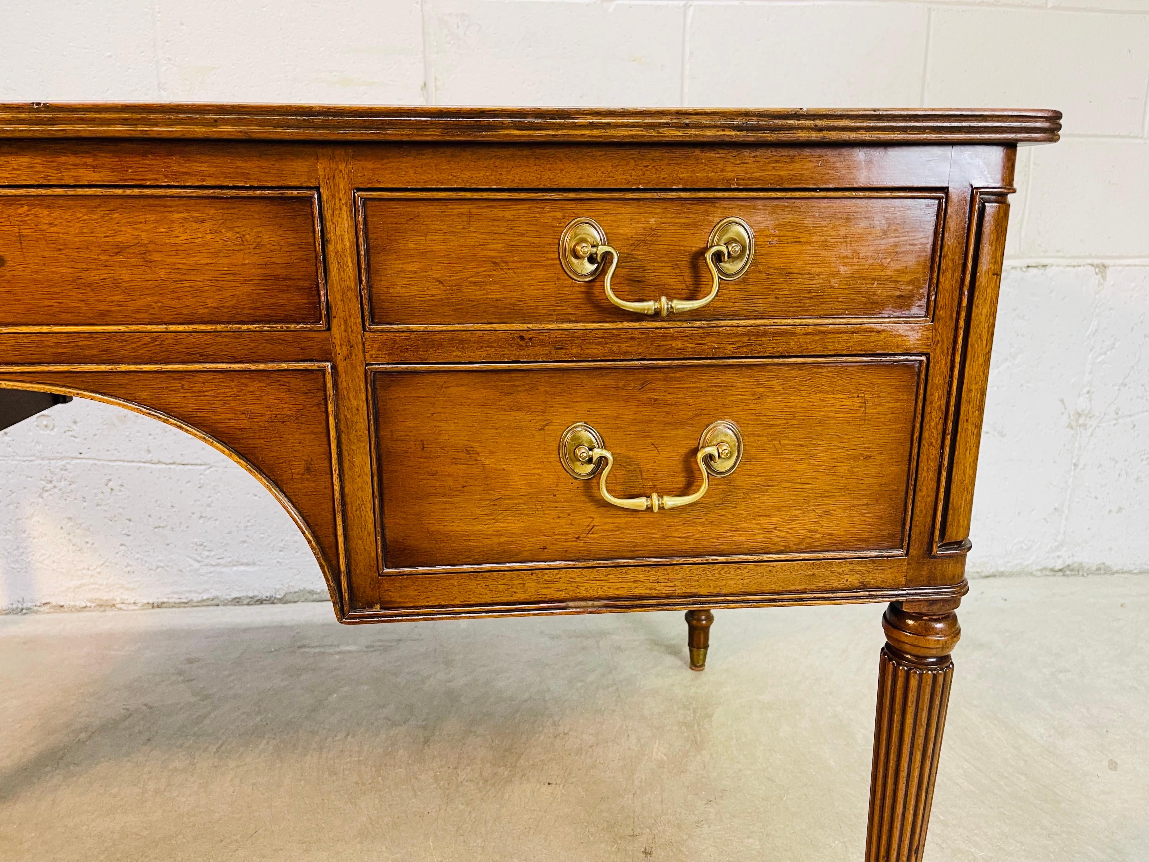 English Neoclassical Sheraton Style Mahogany Desk by Kittinger For Sale ...
