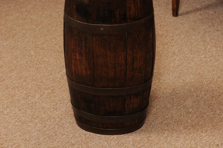 English Oak and Brass Barrell, Late 19th Century at 1stDibs