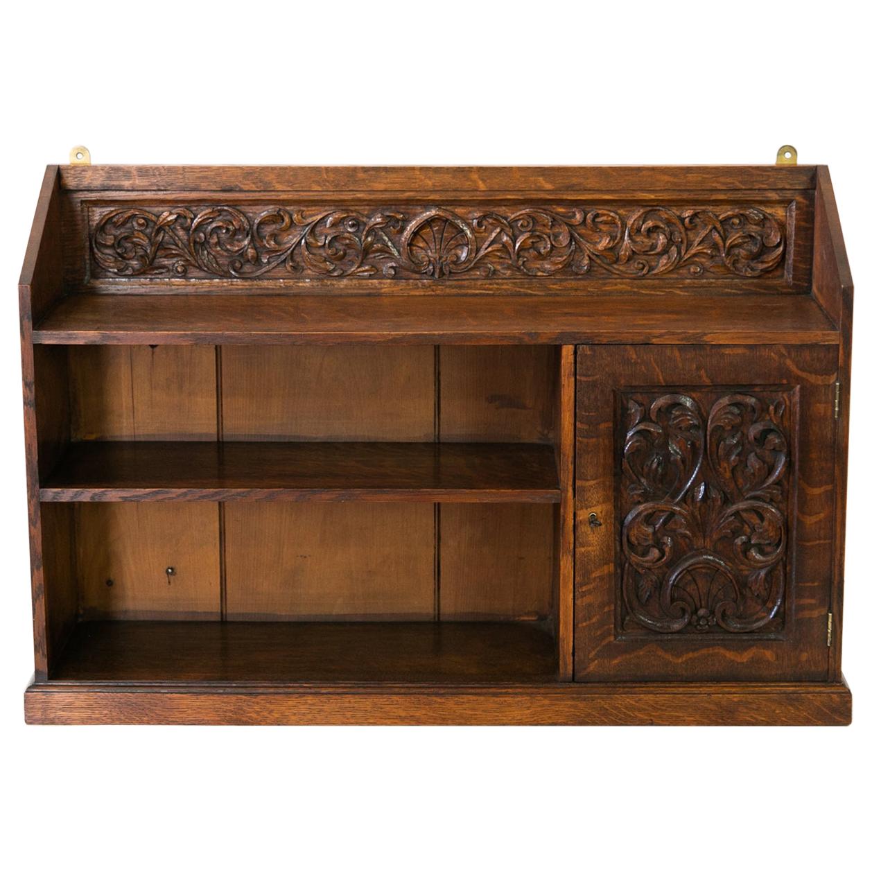 Carved English Hanging Shelf For Sale at 1stDibs