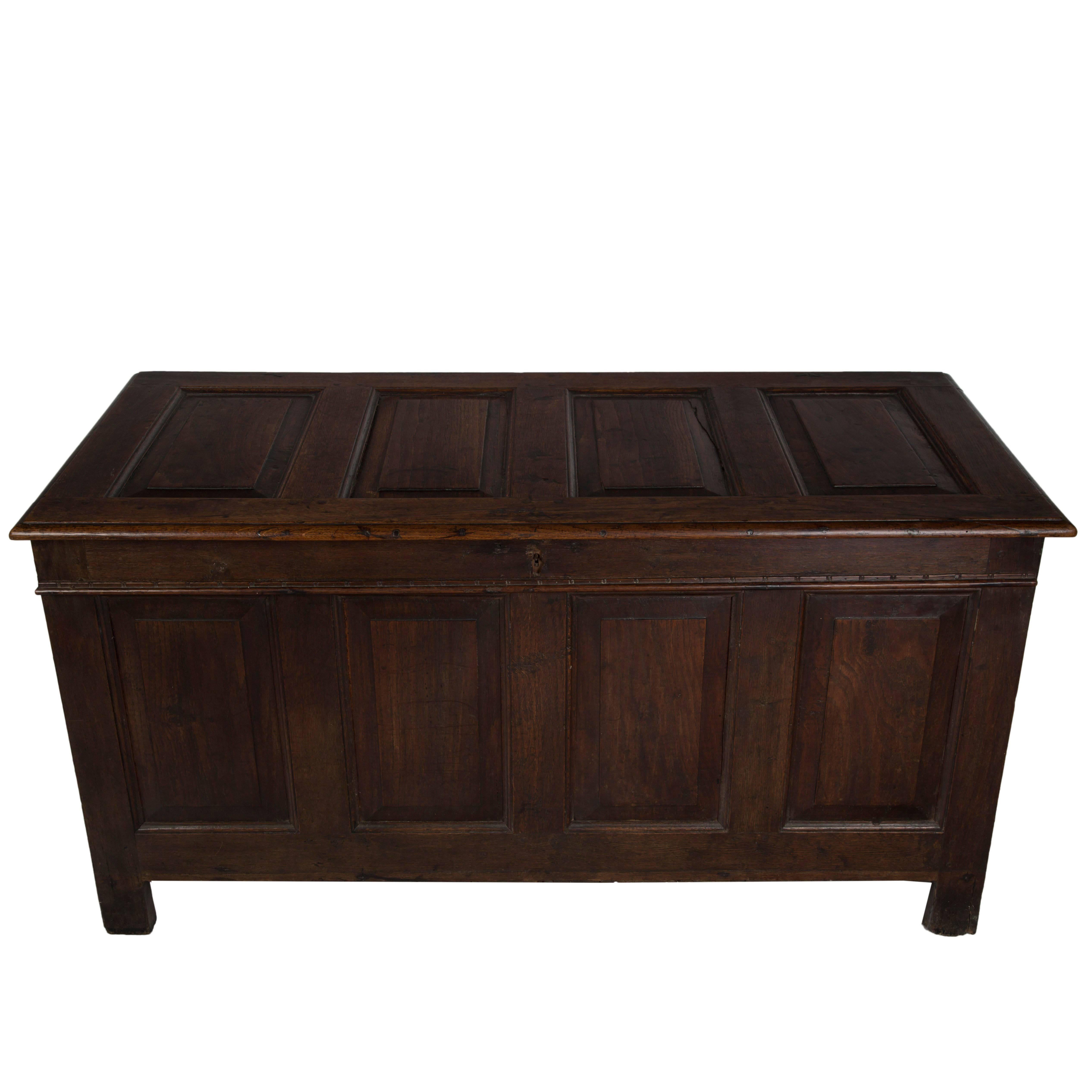English Oak Coffer Box For Sale at 1stDibs