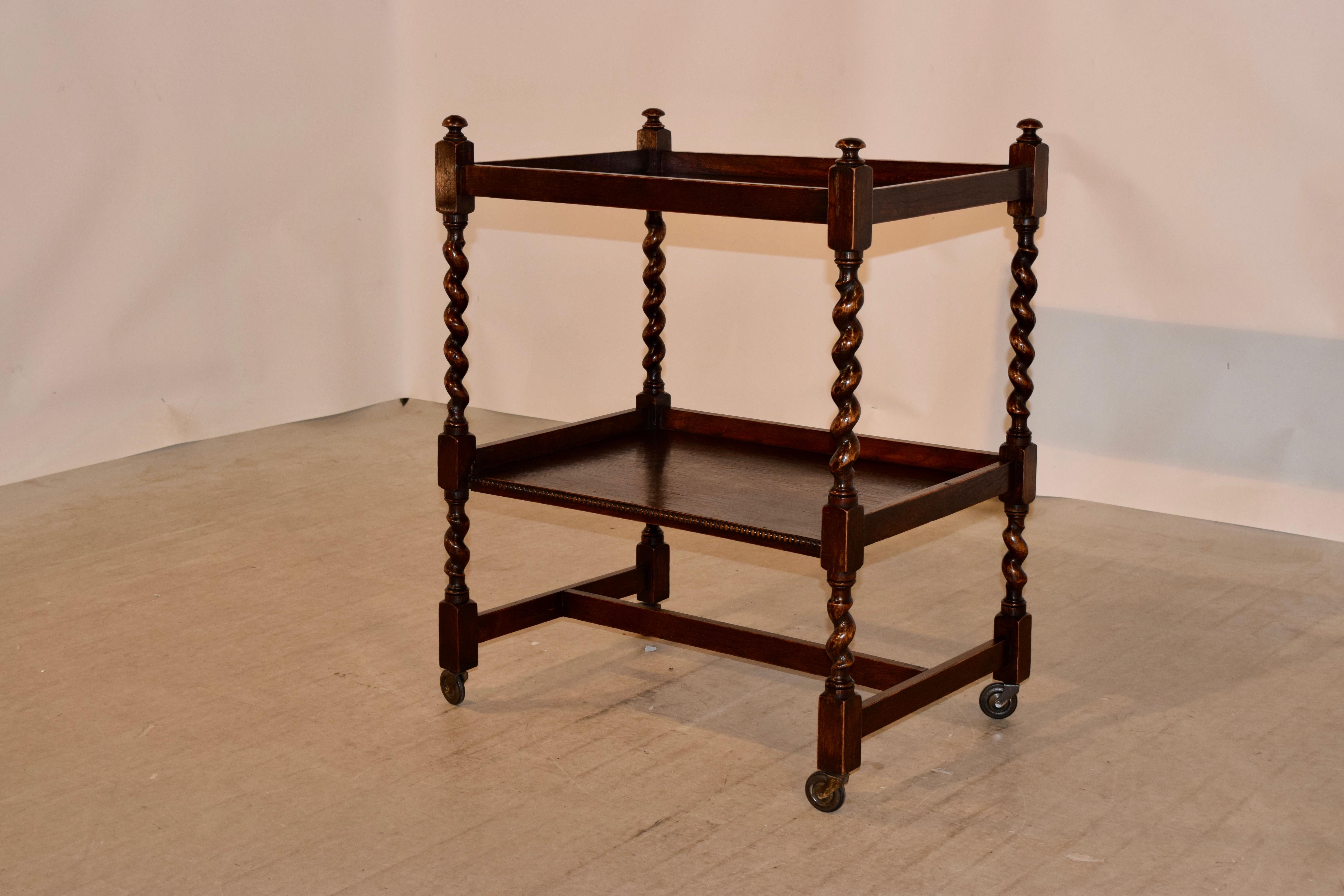 English Oak Drinks Cart, circa 1900 at 1stDibs