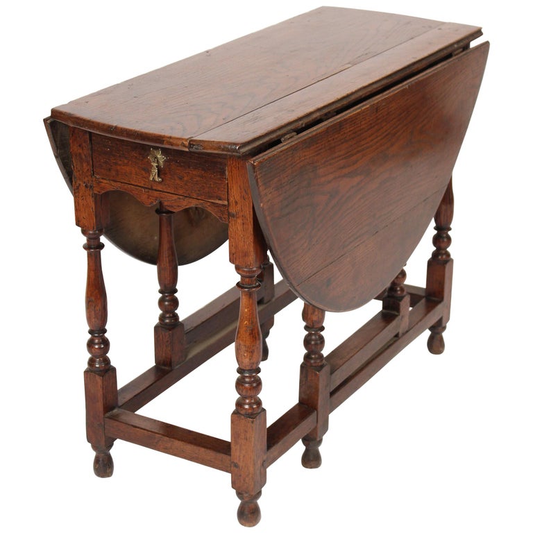English Oak Gate Leg Table at 1stDibs