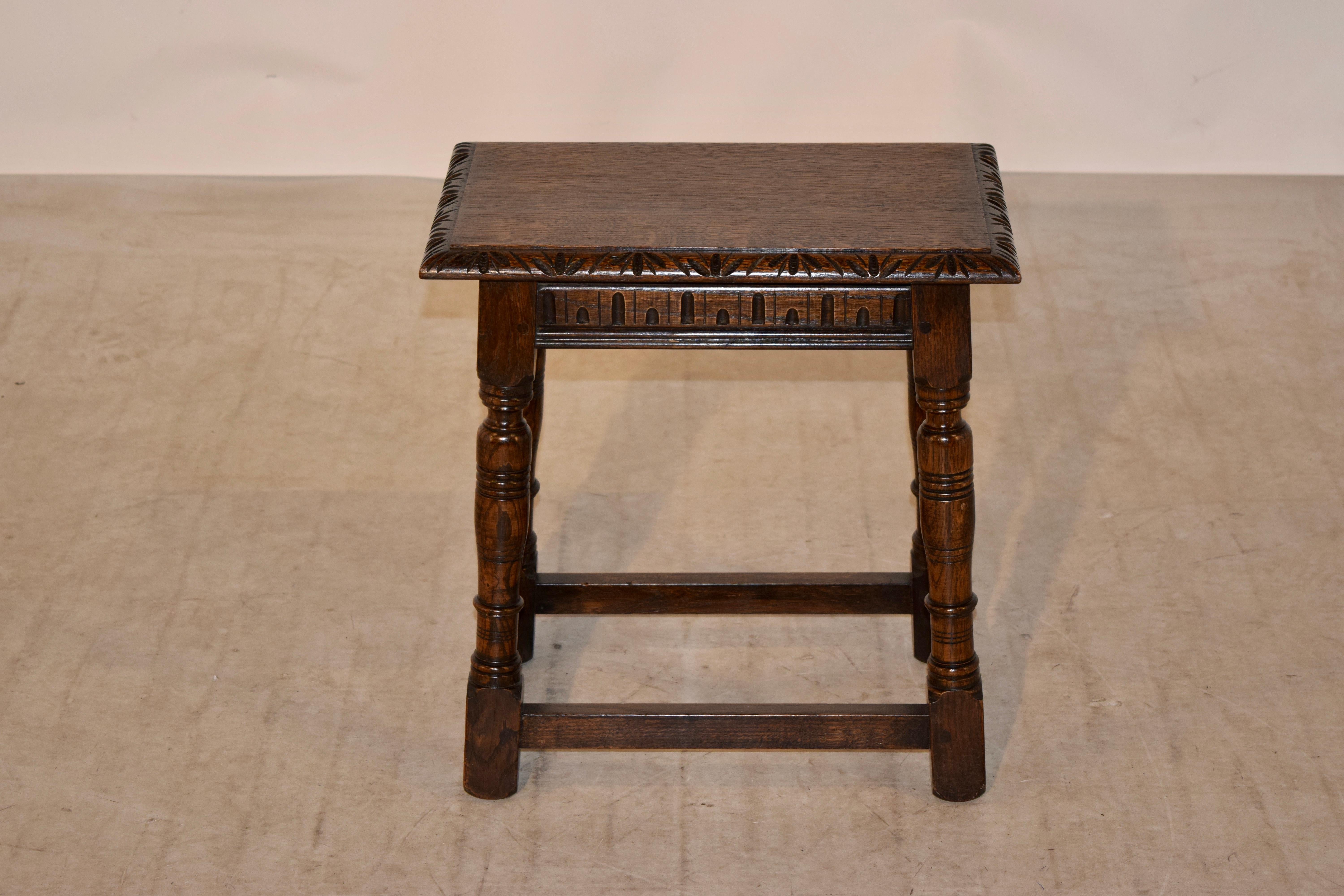 English Oak Joint Stool, circa 1900 at 1stDibs