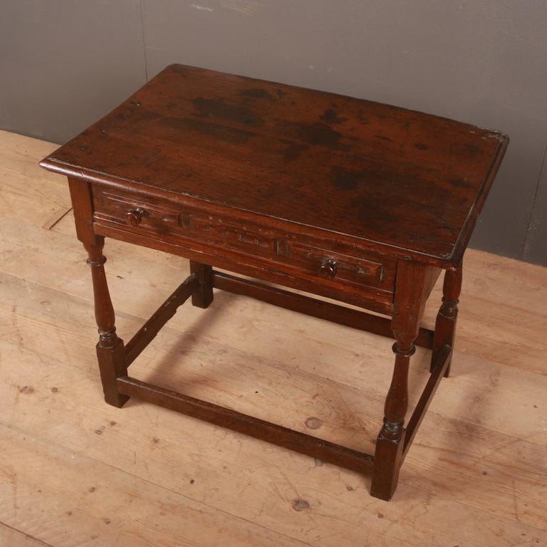 English Oak Side Table at 1stDibs