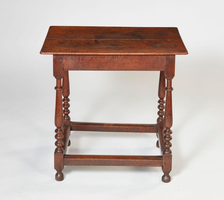 English Oak Stretcher Base Table at 1stDibs