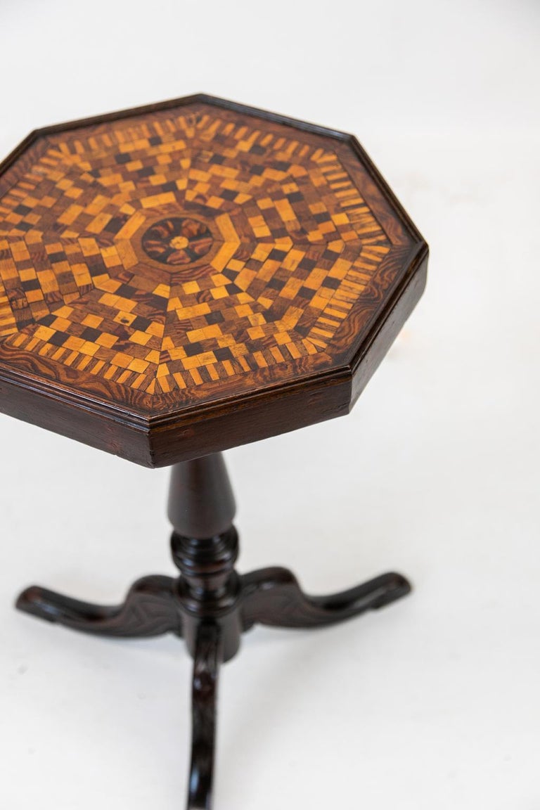 English Octagonal Parquetry Top Table For Sale at 1stDibs