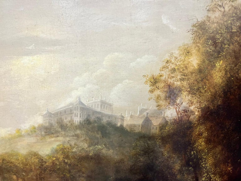 English Old Master - Huge 18th Century Oil Painting Classical Landscape ...