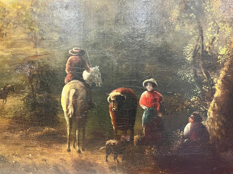 English Old Master - Huge 18th Century Oil Painting Classical Landscape ...