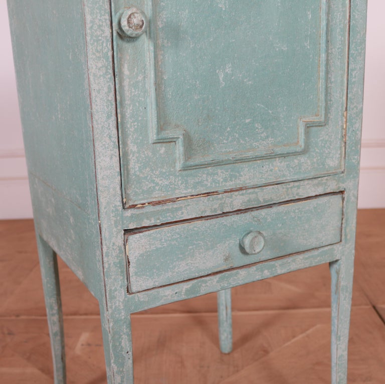English Painted Bedside Cupboard For Sale at 1stDibs