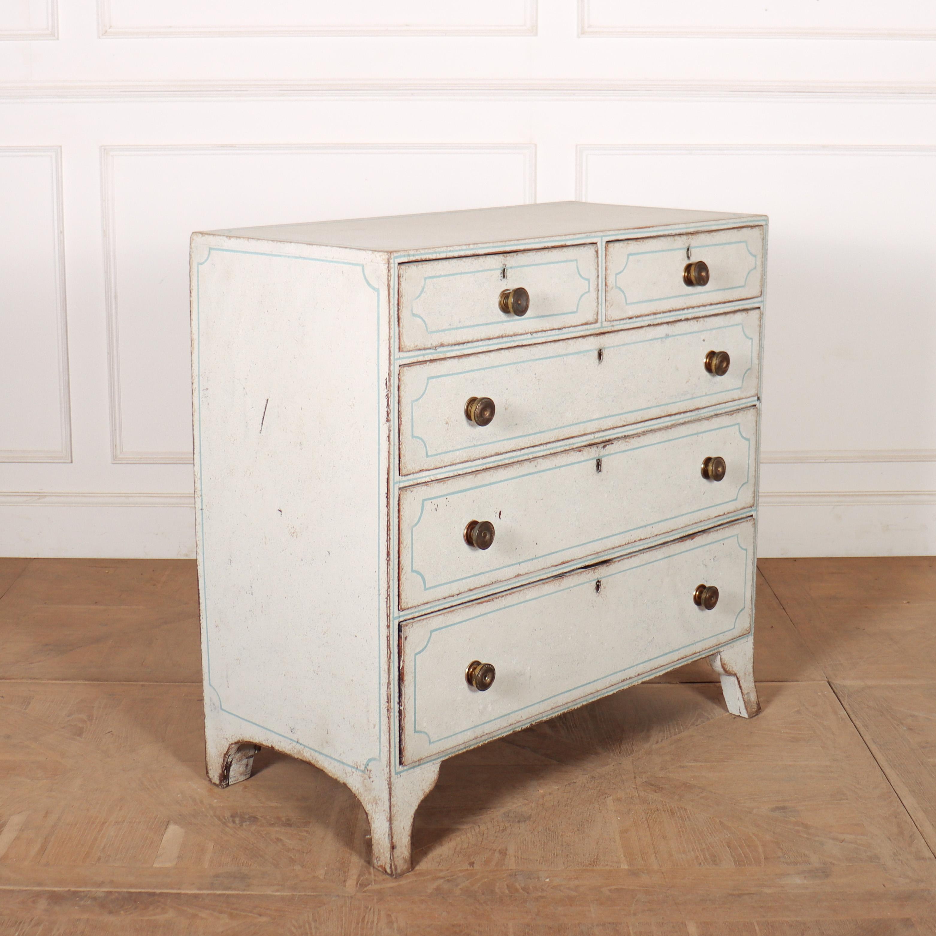 English Painted Chest of Drawers For Sale at 1stDibs