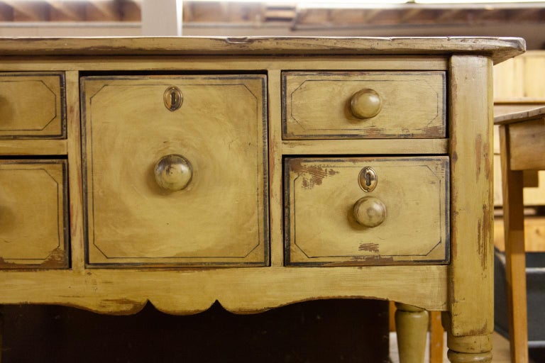English Painted Five-Drawer Country Server at 1stDibs
