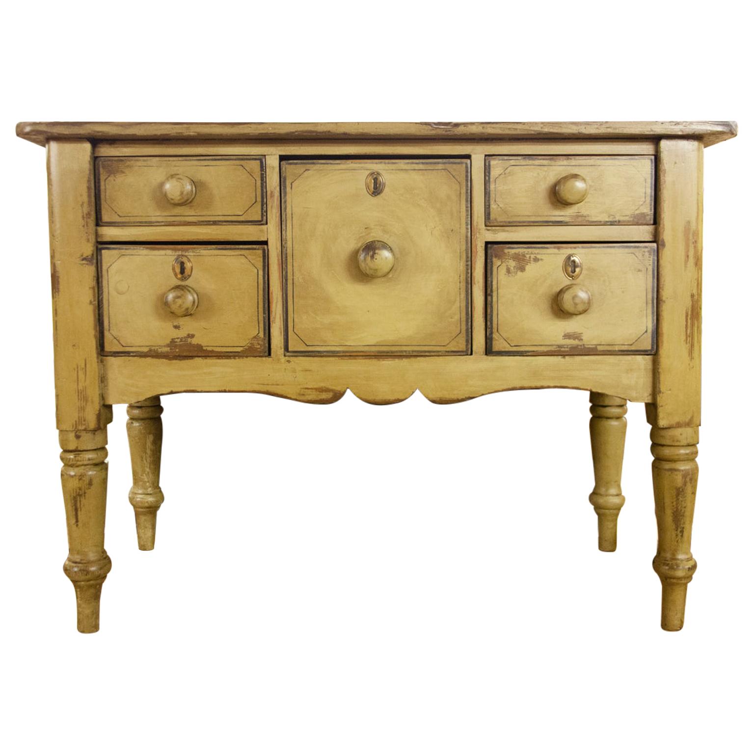 English Painted Five-Drawer Country Server at 1stDibs