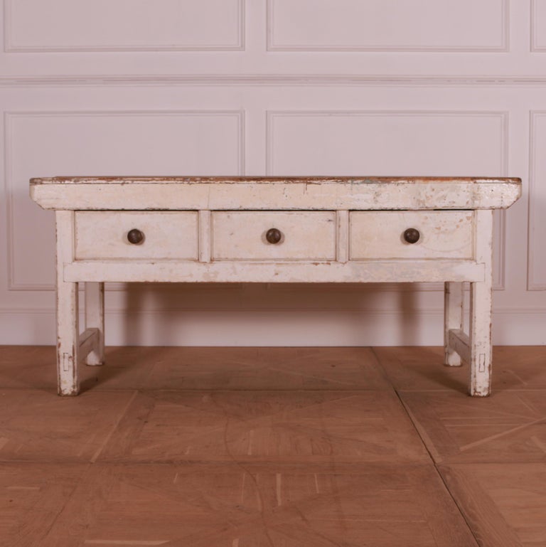 English Painted Pine Dresser Base at 1stDibs