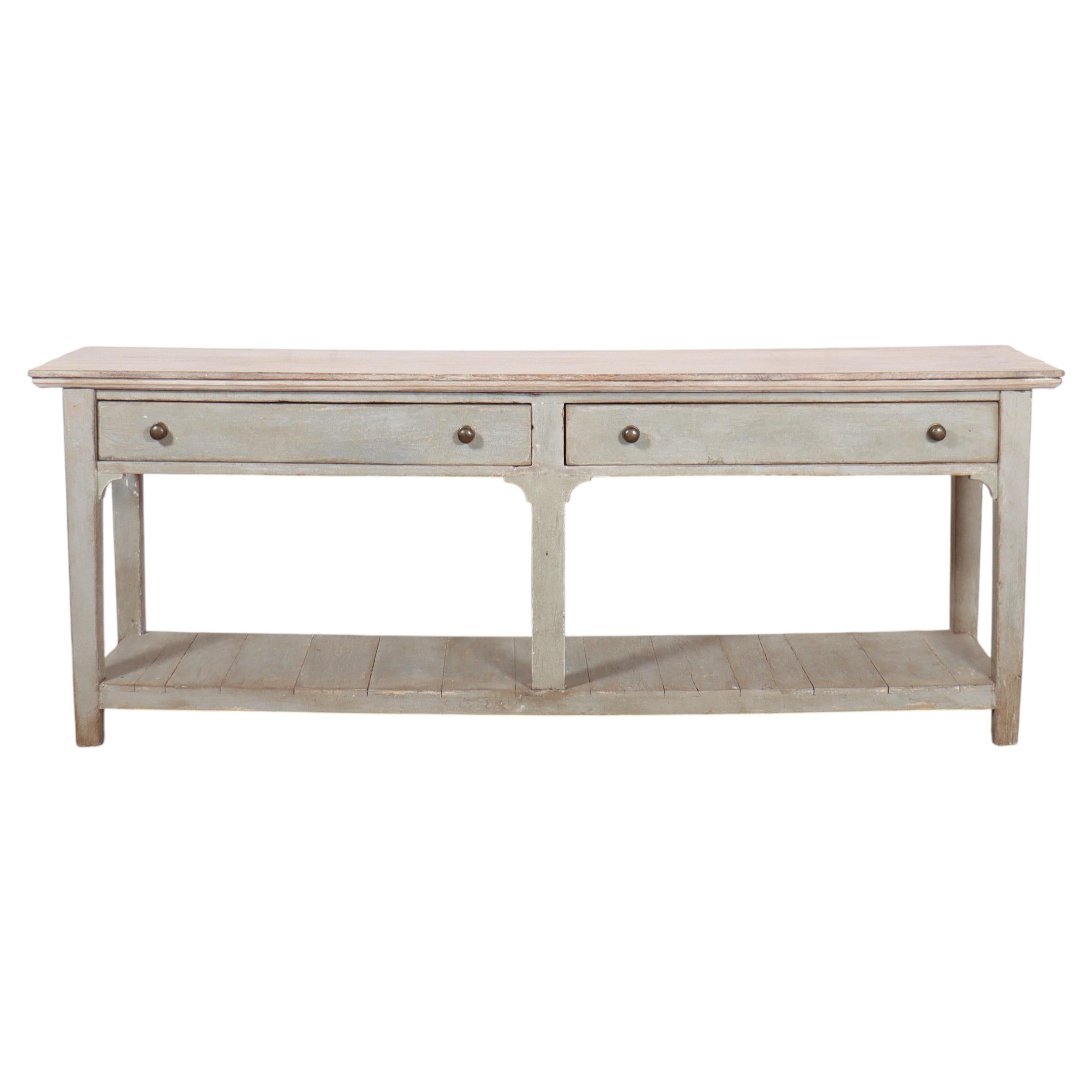 18th Century English Bleached Oak Dresser Base / Sideboard For Sale at ...