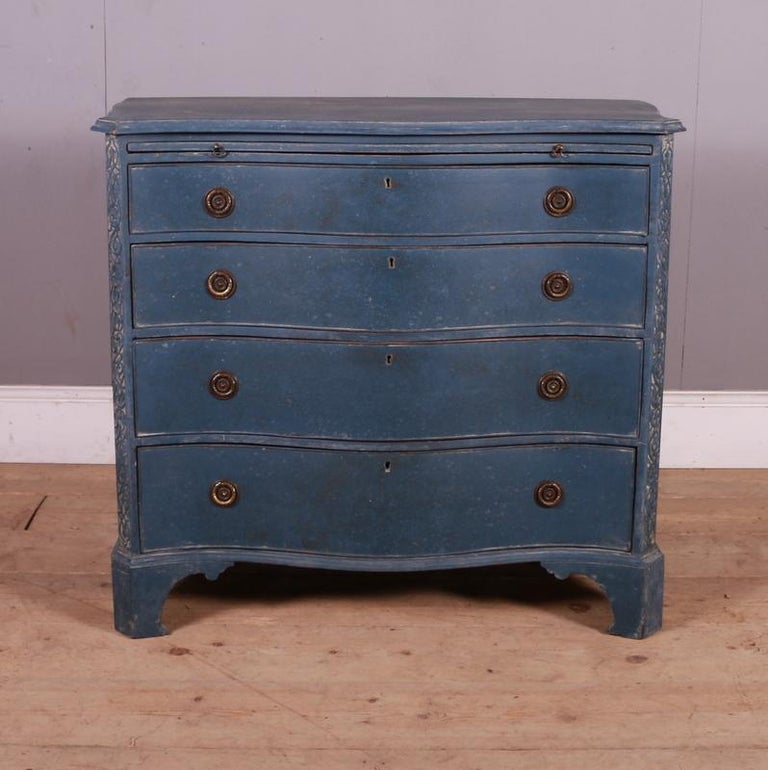 English Painted Serpentine Front Commode For Sale at 1stDibs