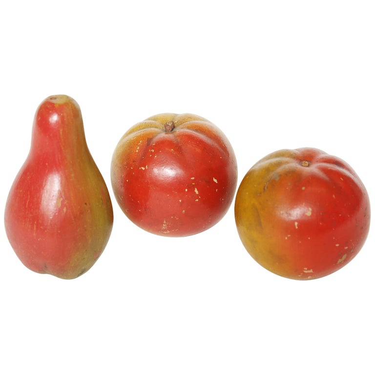 Collection of Red Ware Pottery Fruit-England, 19th c. For Sale at 1stDibs