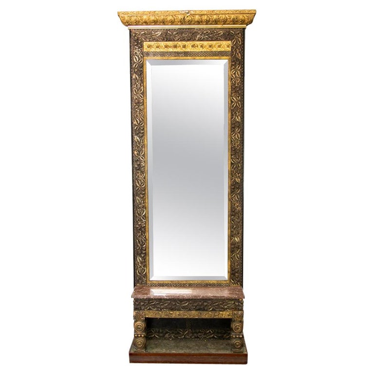 English Pier Mirror with Stand For Sale at 1stDibs