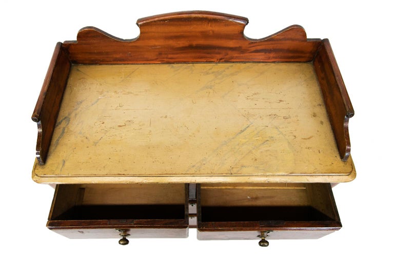 English Pine Faux Painted Galleried Chest For Sale at 1stDibs