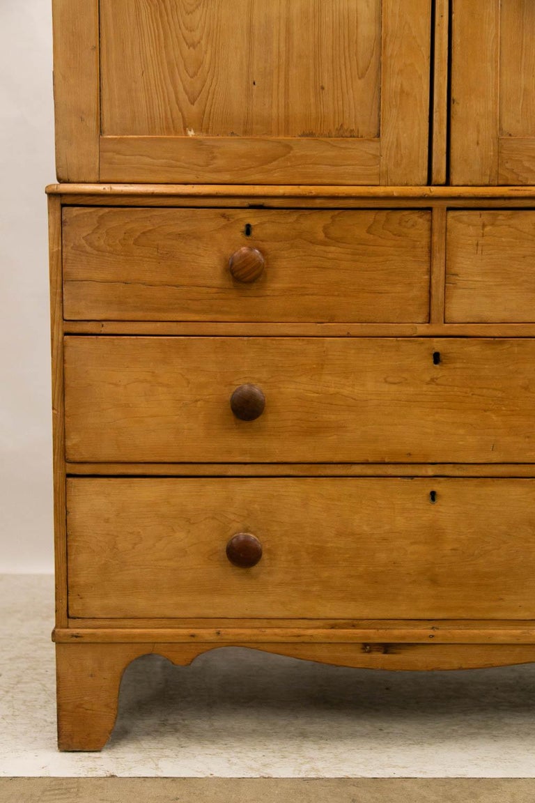 English Pine Linen Press For Sale at 1stDibs