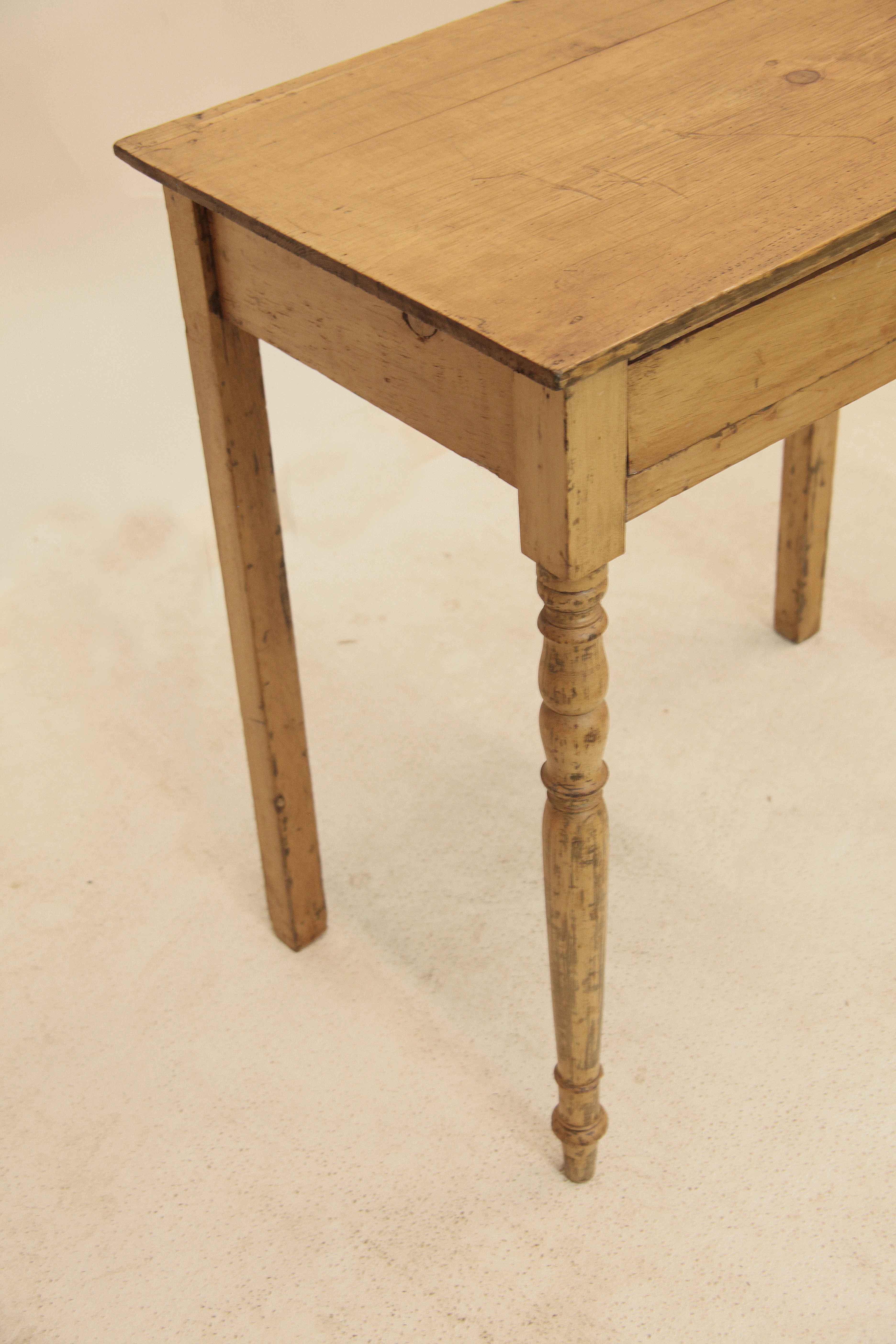 English Pine One Drawer Side Table at 1stDibs