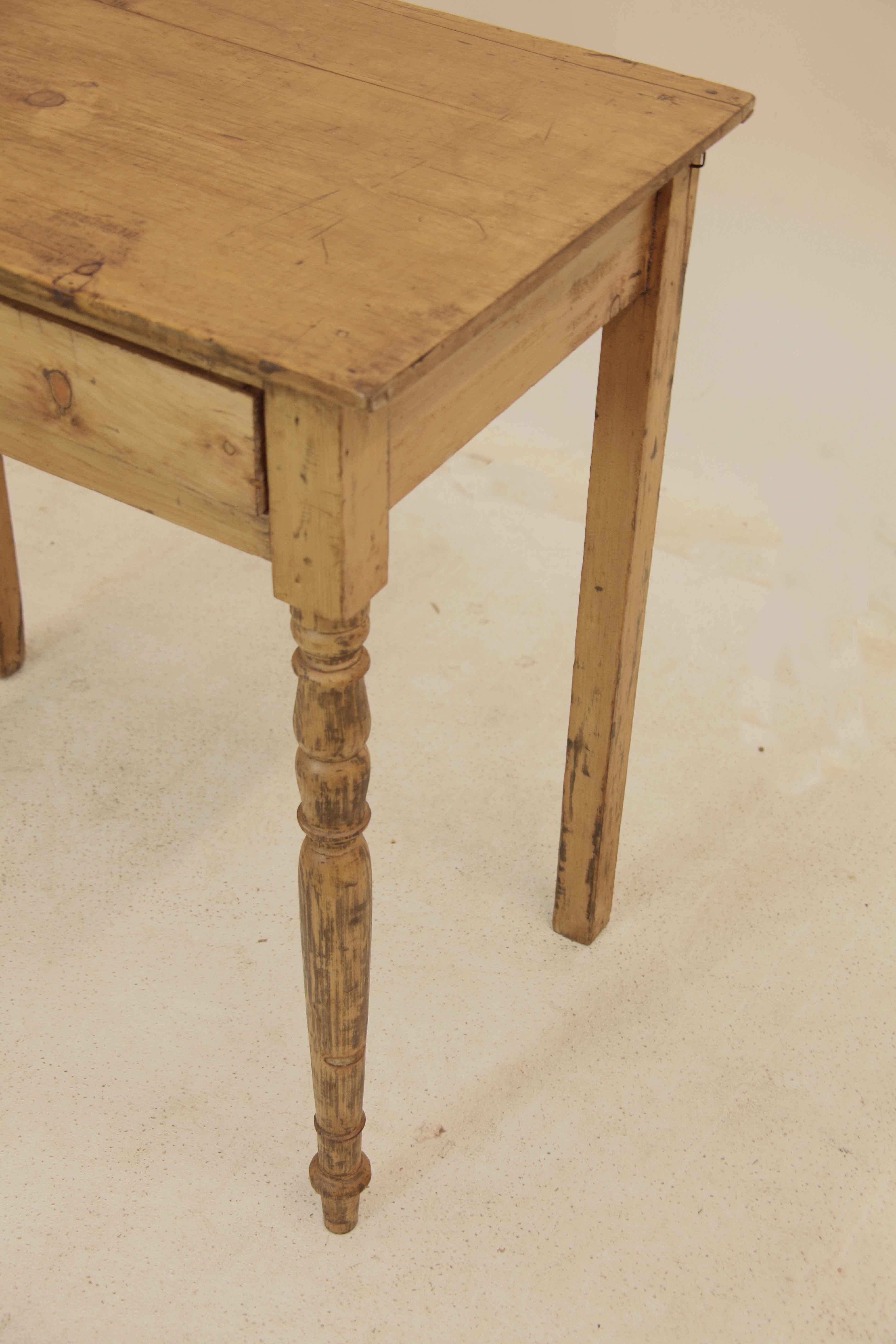 English Pine One Drawer Side Table at 1stDibs