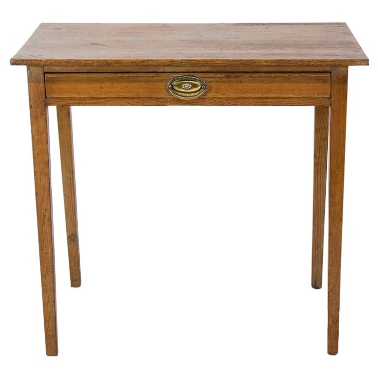 English Pine One Drawer Side Table at 1stDibs