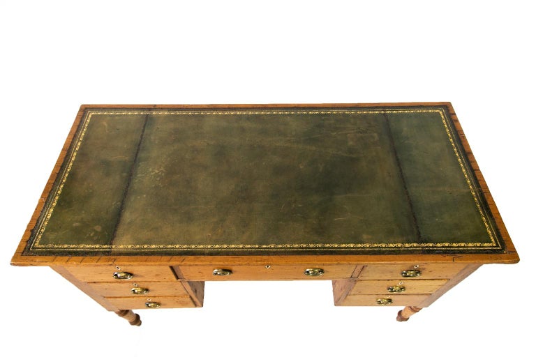 English Pine Seven-Drawer Writing Desk at 1stDibs | pine writing desk ...