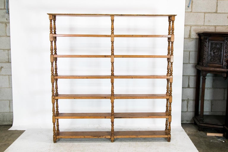English Pine Seven-Tier Shelf at 1stDibs