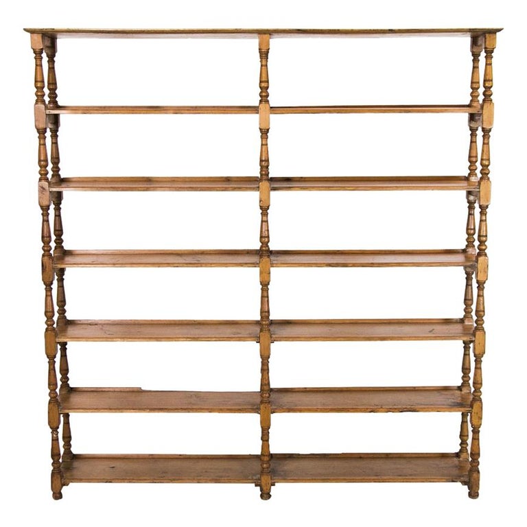 English Pine Seven-Tier Shelf at 1stDibs
