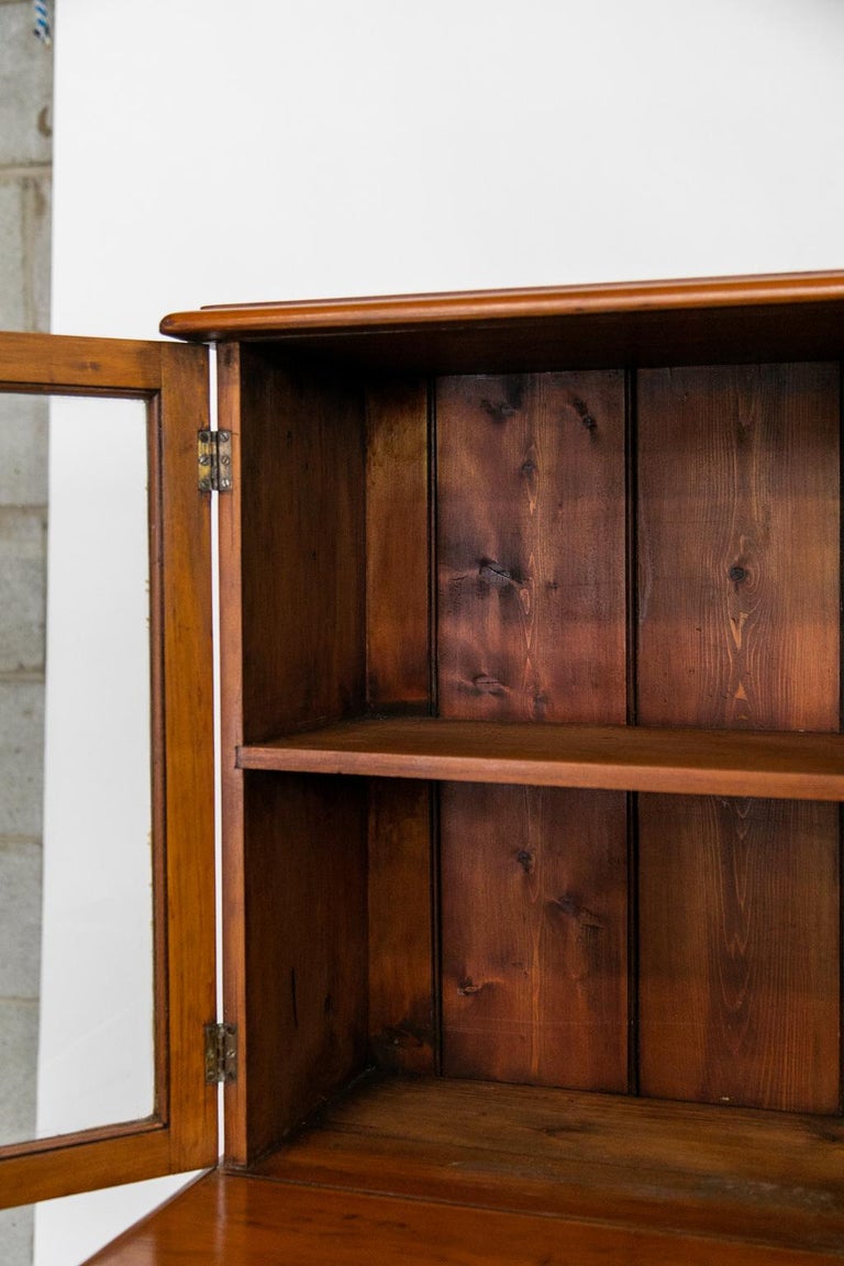 English Pine Step Back Cabinet For Sale at 1stDibs