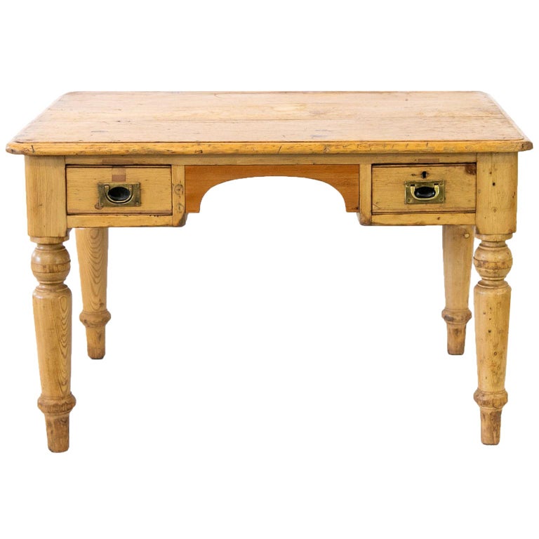 English Pine Writing Table For Sale at 1stDibs