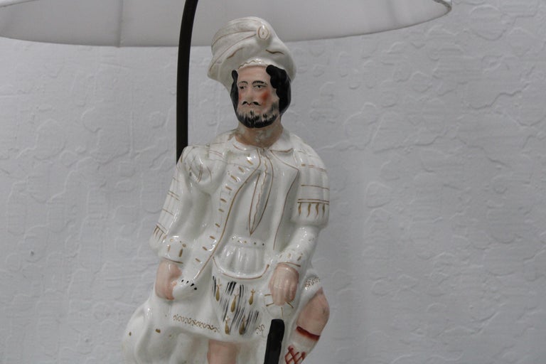 English Porcelain Figure Titled "The Lion Slayer" For Sale at 1stDibs