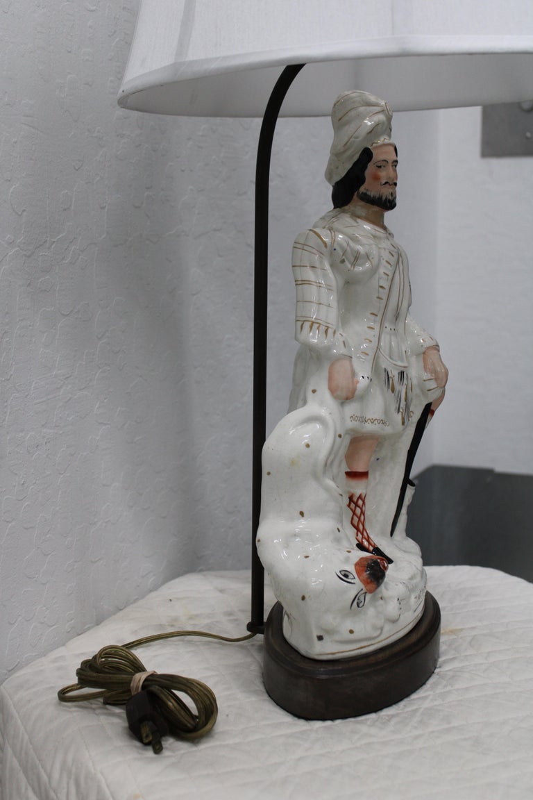 English Porcelain Figure Titled "The Lion Slayer" For Sale at 1stDibs
