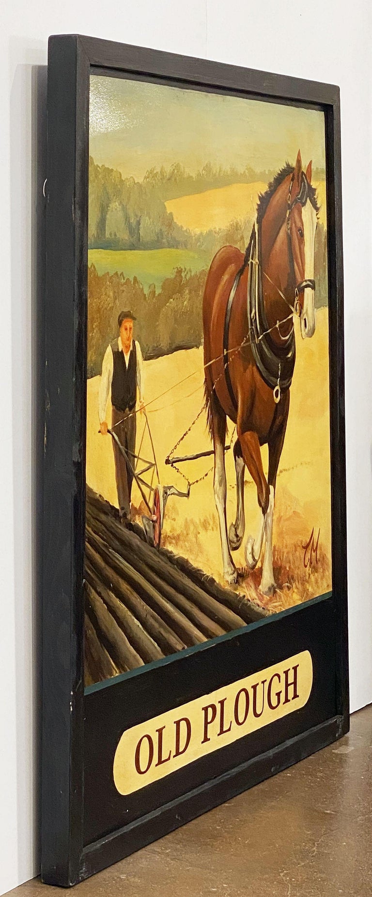 English Pub Sign, "Old Plough" at 1stDibs