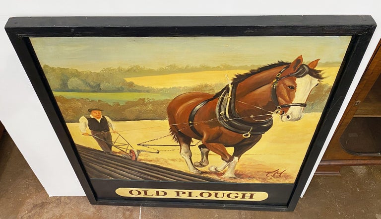 English Pub Sign, "Old Plough" at 1stDibs