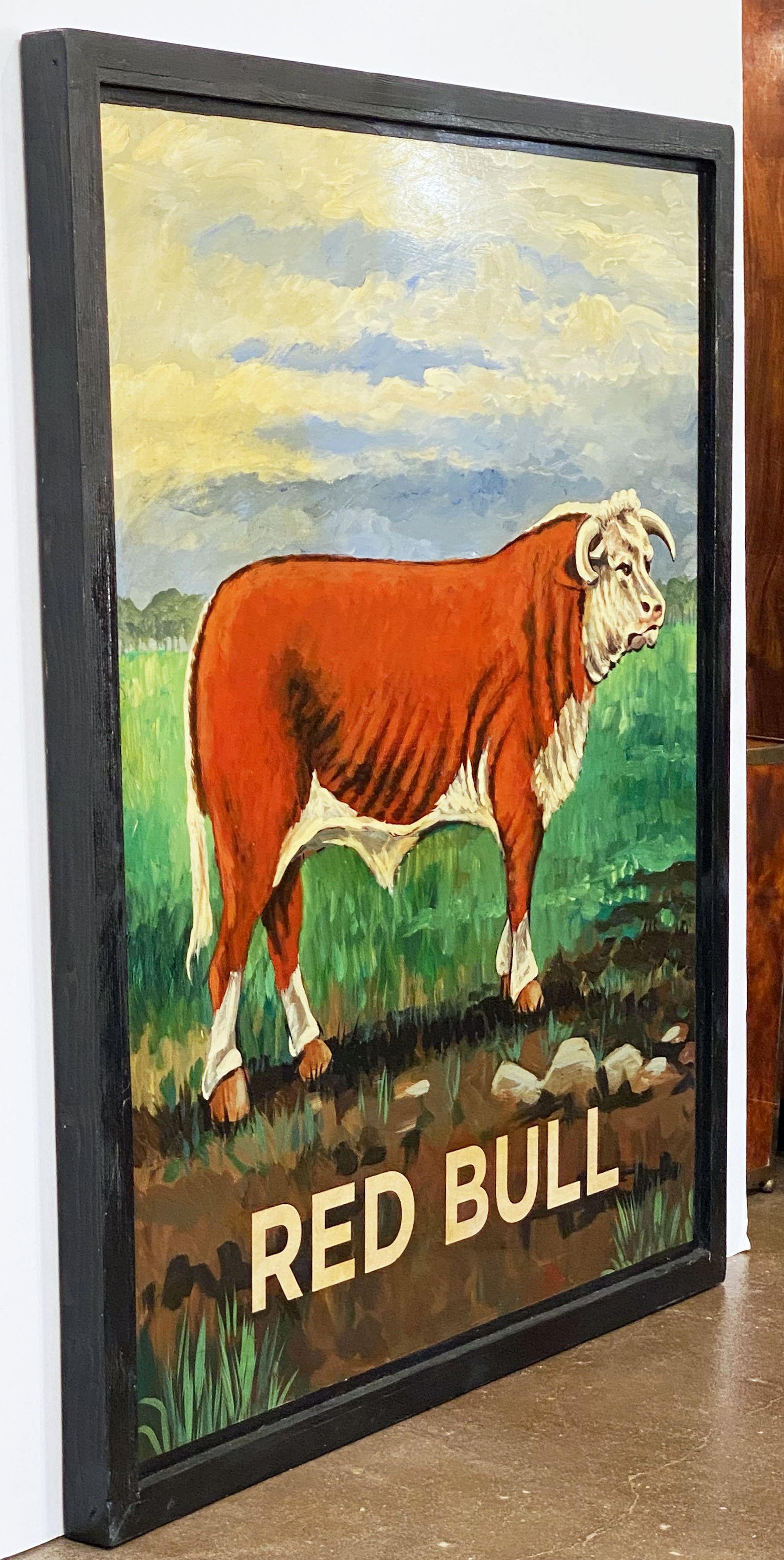 English Pub Sign, "Red Bull' at 1stDibs | red bull sign for sale