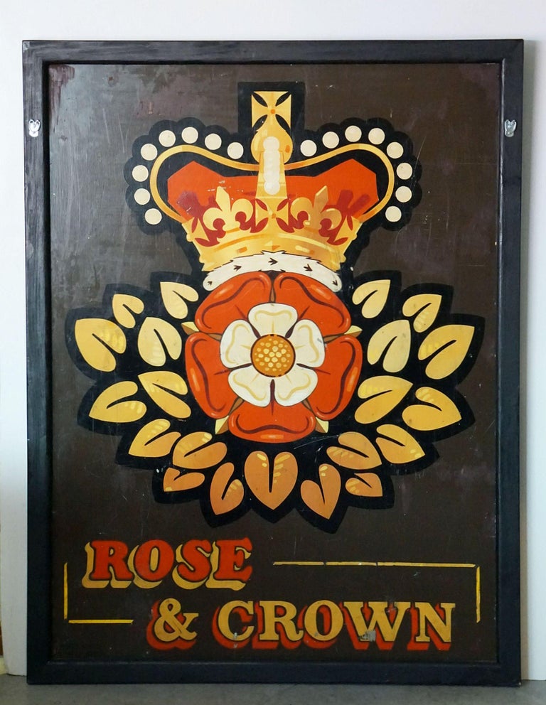 English Pub Sign, "Rose and Crown" at 1stDibs